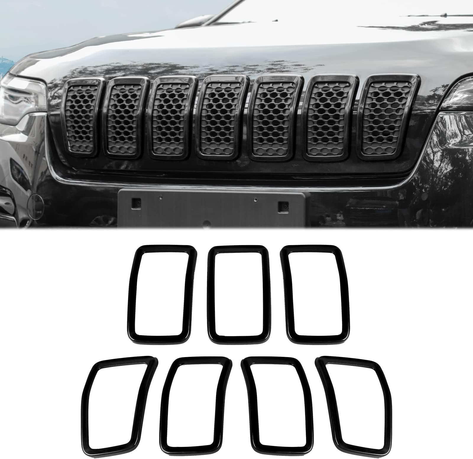 Amazon.com: JeCar Grille Inserts Clip-on Grill Cover Trim Kit for 2014 ...