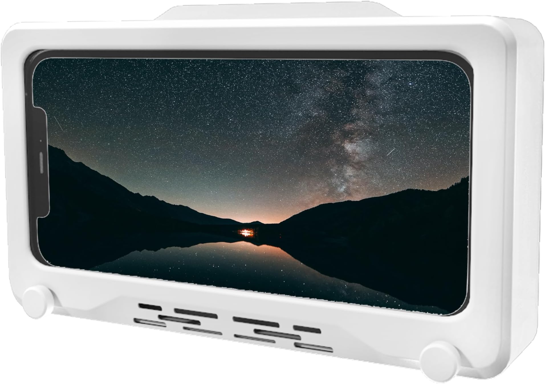 Amazon.com: TOCHIO Upgraded Shower Phone Holder Waterproof with Speaker ...