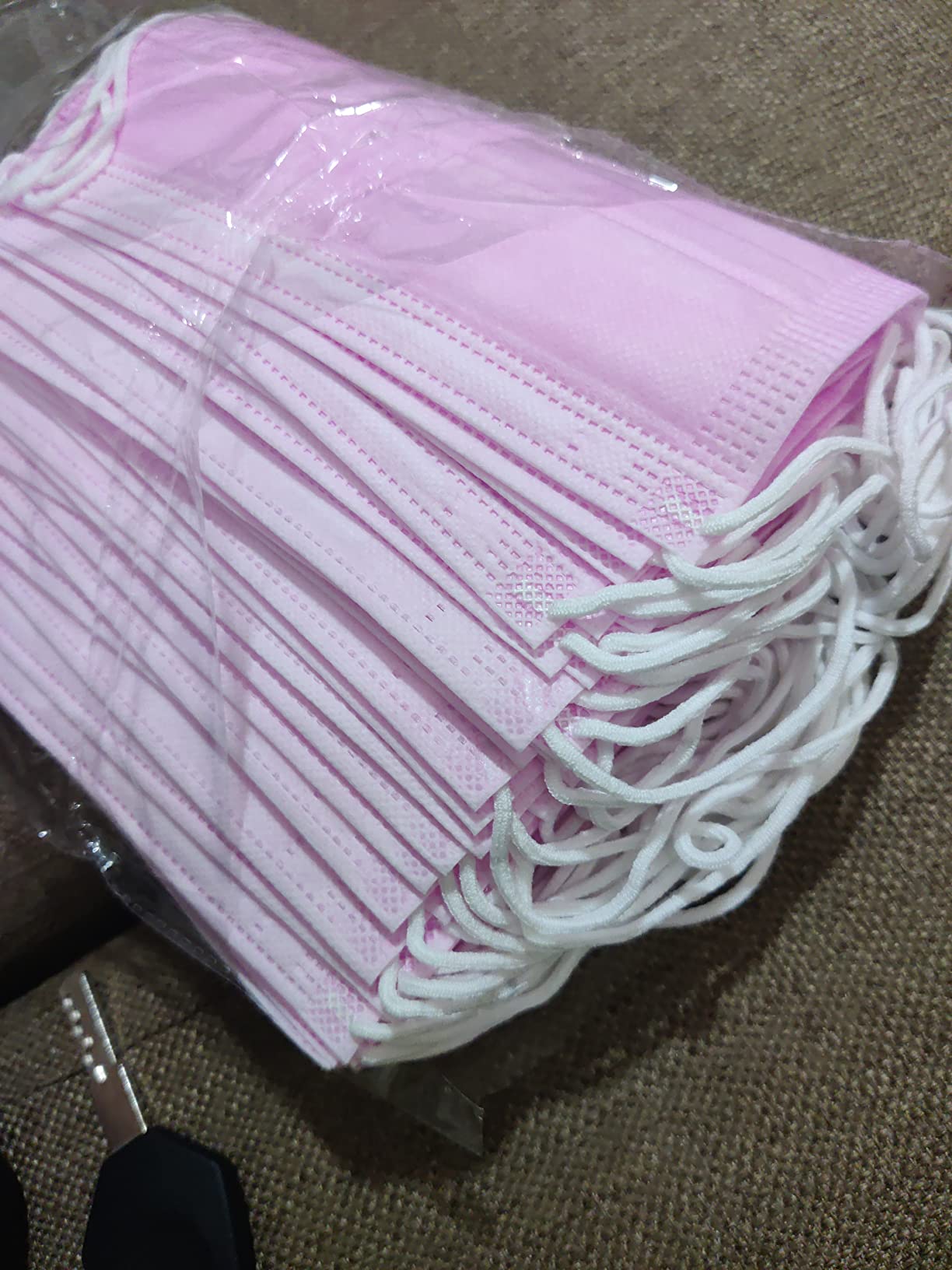 Risezag Pink Surgical Masks For Women Pack of 50 Pieces GSM 100 Melt ...