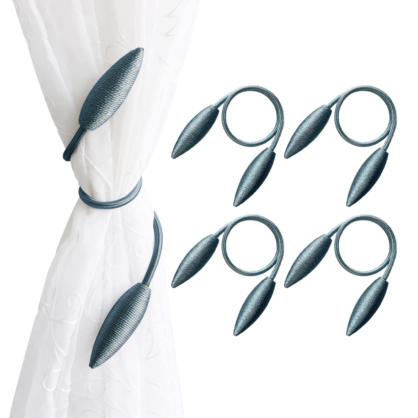 Amazon.com: Valea Home 4 Pieces Curtain Tiebacks Clips Creative Window ...