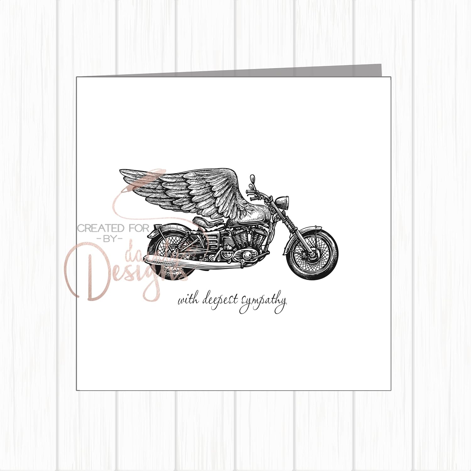 Motorbike Motorcycle Sympathy Card For Bikers - Sorry For Your Loss ...