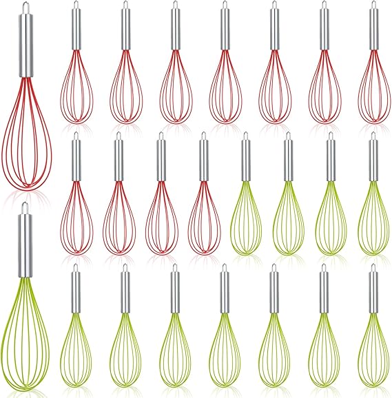 Amazon.com: FoldTier 24 Sets 10 Inch Whisks Bulk DIY Fillable Whisk ...