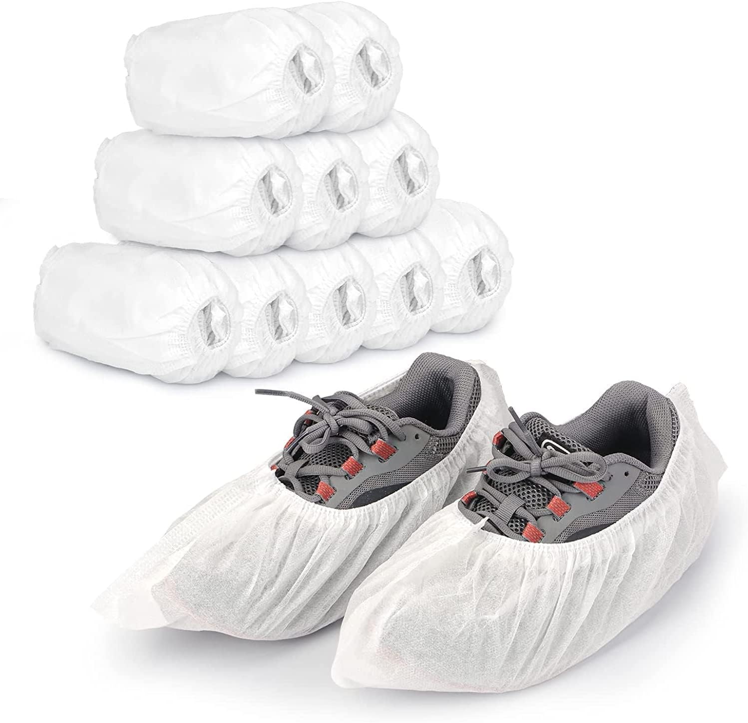 Shoe Covers Disposable ，100 Pcs Booties Shoe Covers Non Slip Durable ...