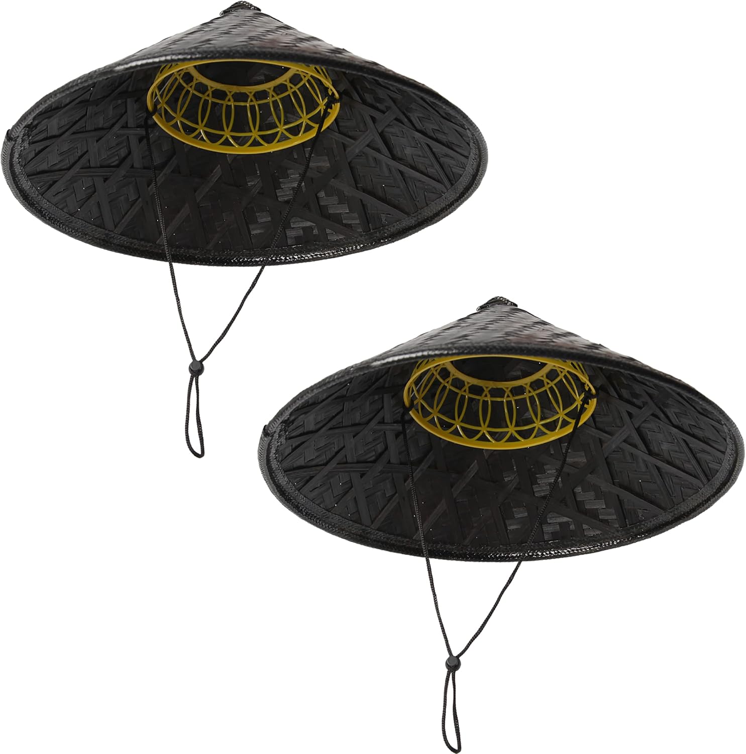 xihexi 2 Pack Japan Bamboo Hat Handmade Hat Asian Hat Samurai Hat ...