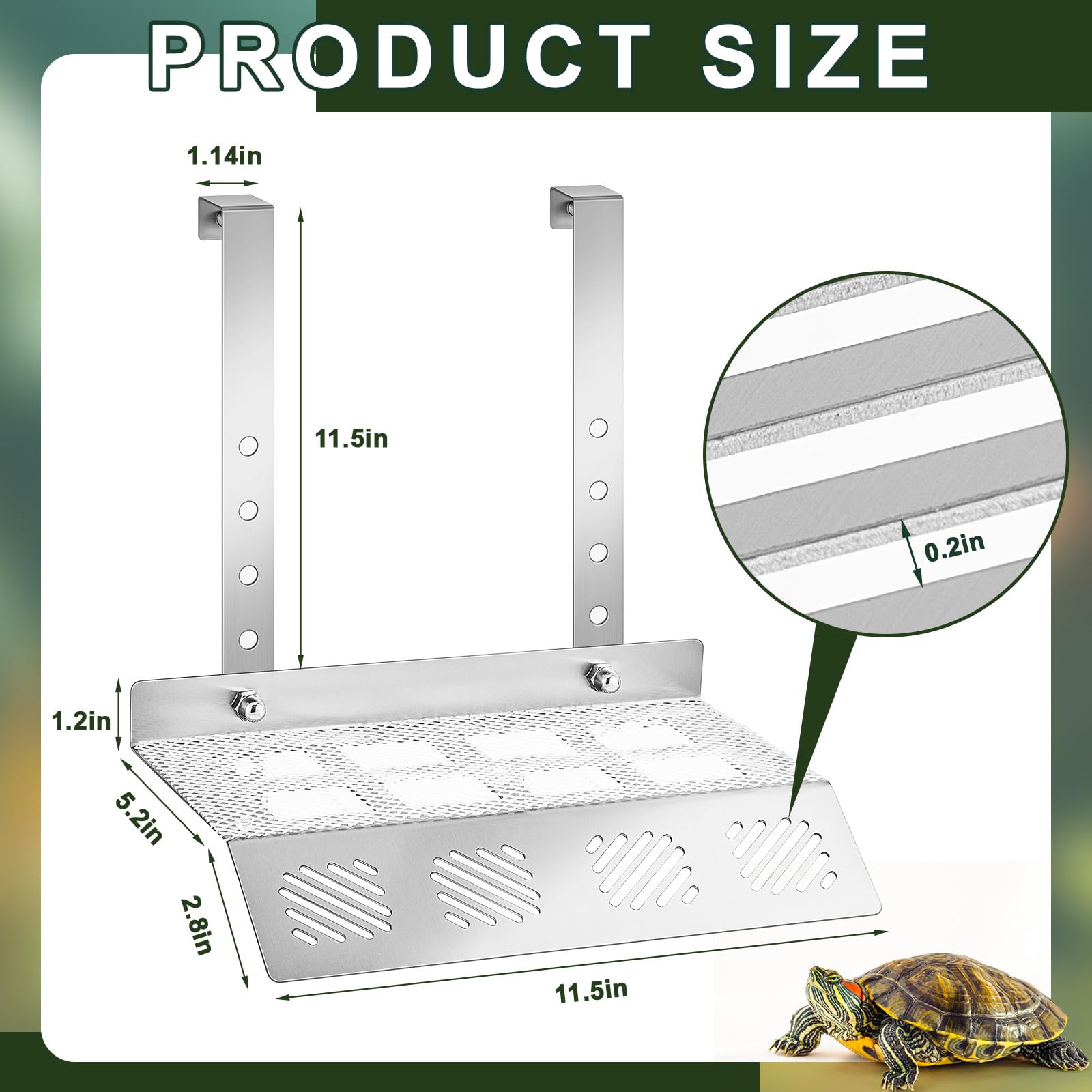 Snapklik.com : FoldTier 8" X 11.5" Hanging Turtle Basking Platform For ...
