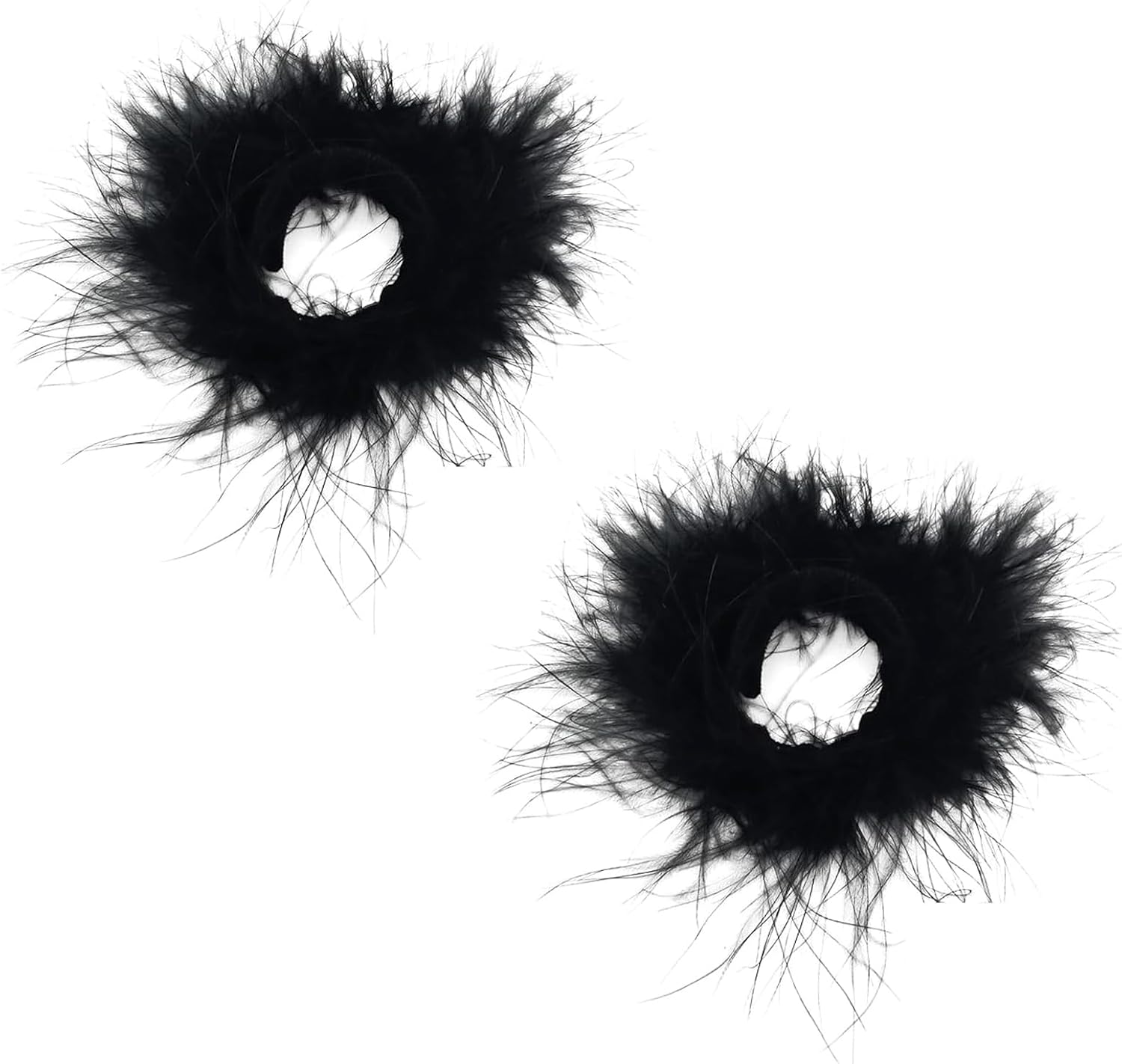 2Pcs Soft Fur Wristband Feather Slap Bracelet Wrist Cuffs Wristband ...