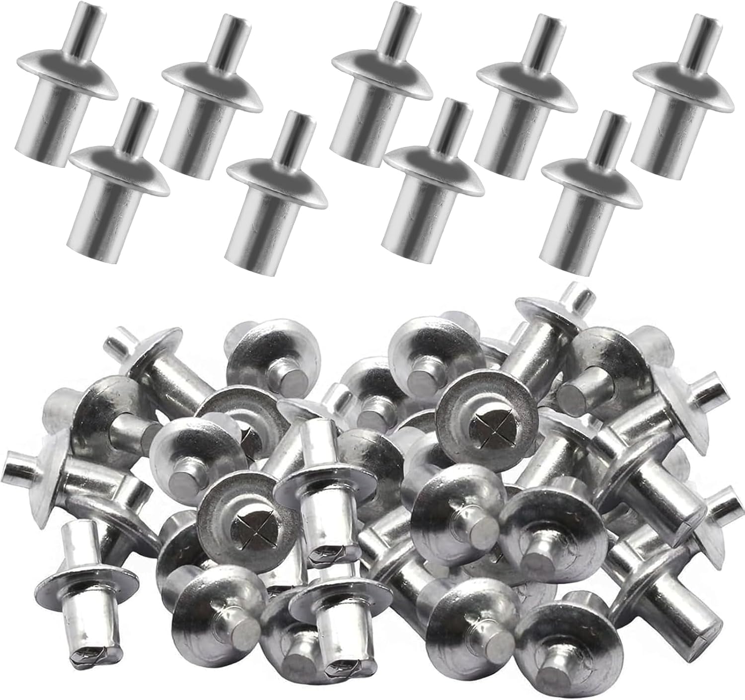 Amazon.com: PieJoFpy 200Pcs Round Head Rivet, Reusable Aluminum Core ...