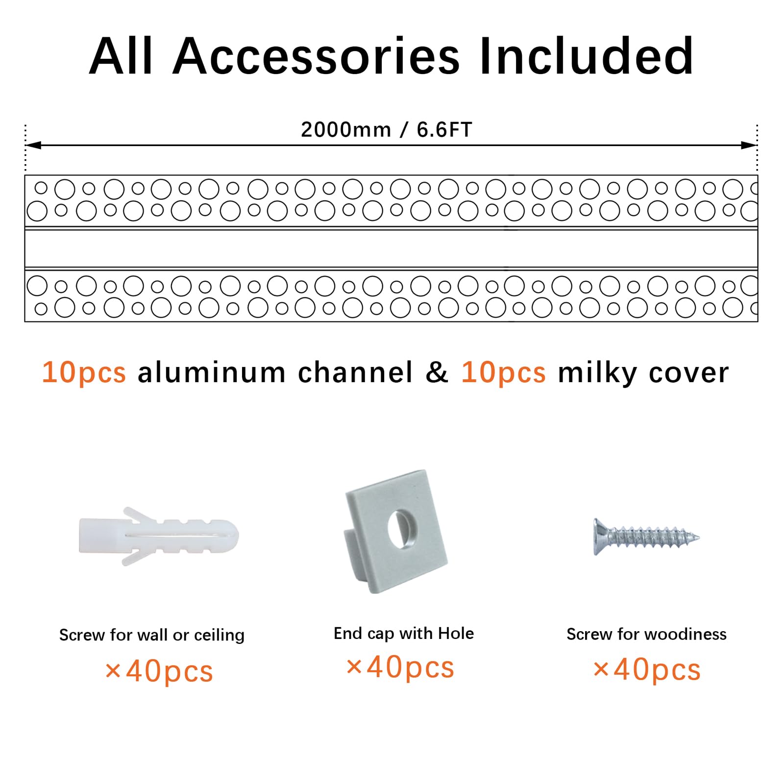 Snapklik.com : 10Pack 2m/6.6ft Plaster-in LED Aluminum Channel, Light ...