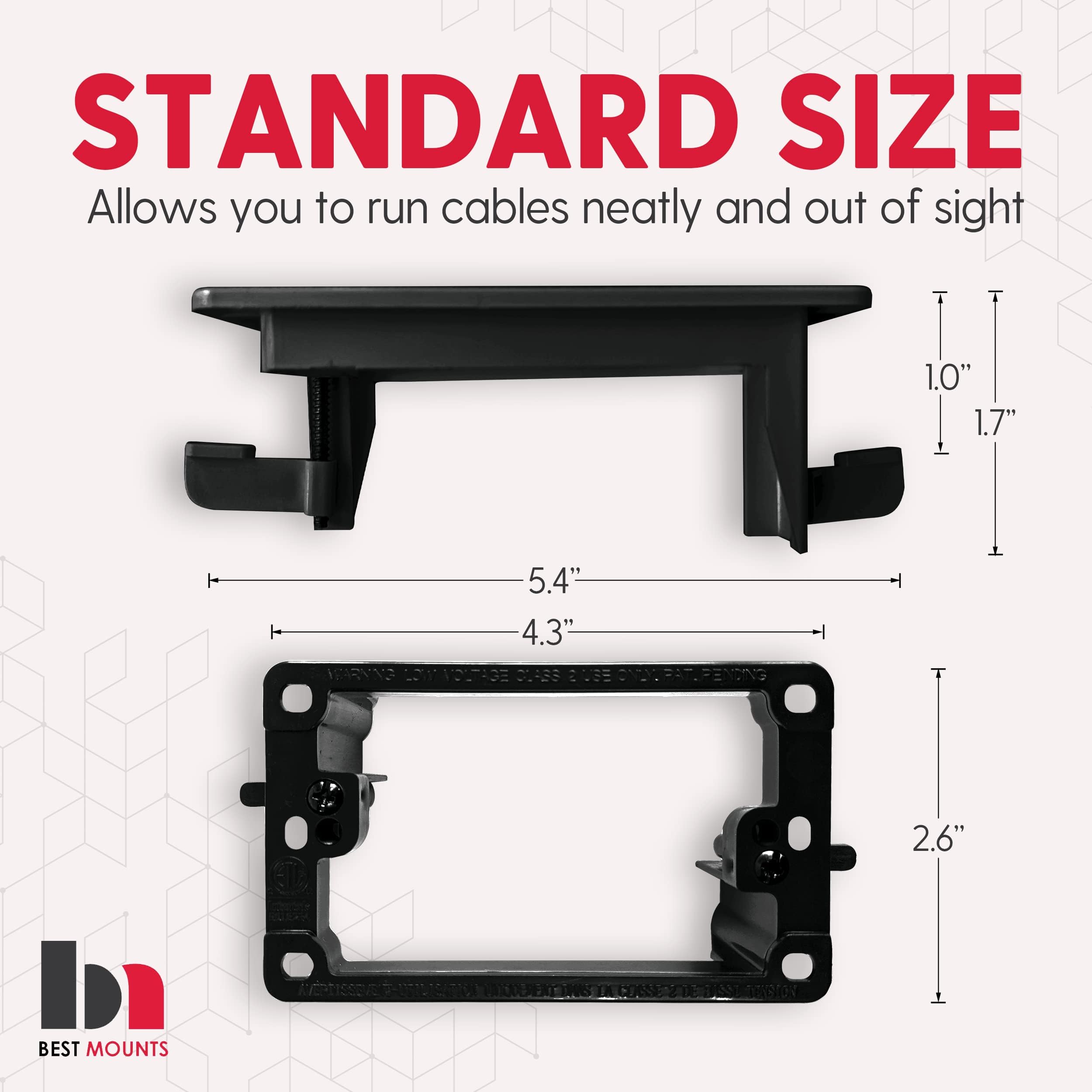 Wall Mount Cable Organizer Amazon.com: 2 Pack In Wall Cable Management