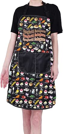 Amazon.com: PXTIDY Spaghetti Bolognese Recipe Apron Pasta Dinner ...