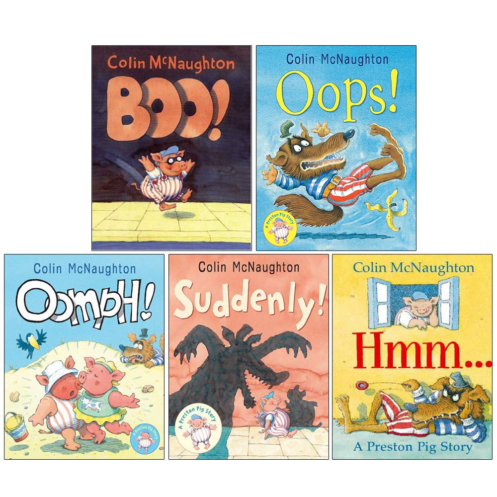 Preston Pig Colin Mcnaughton Collection 5 Books Set (Boo, Oops, Oomph ...