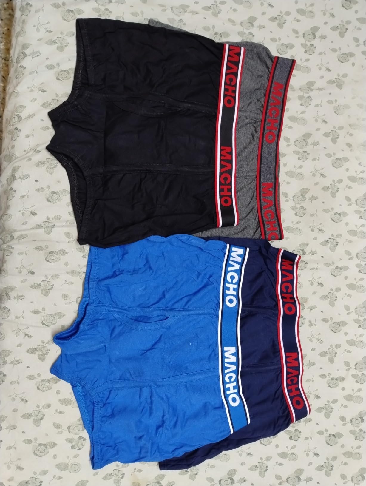 Macho Men's Cotton Mini Fine Assorted Trunk Pack of 4 (Size :85 CM ...