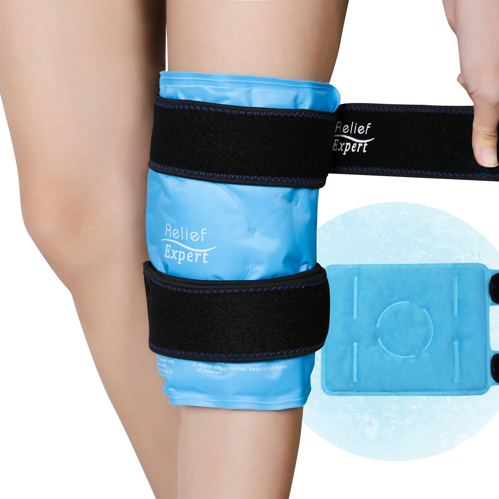 Relief Expert Knee Ice Pack for Injuries Reusable Gel Cold Pack Knee ...