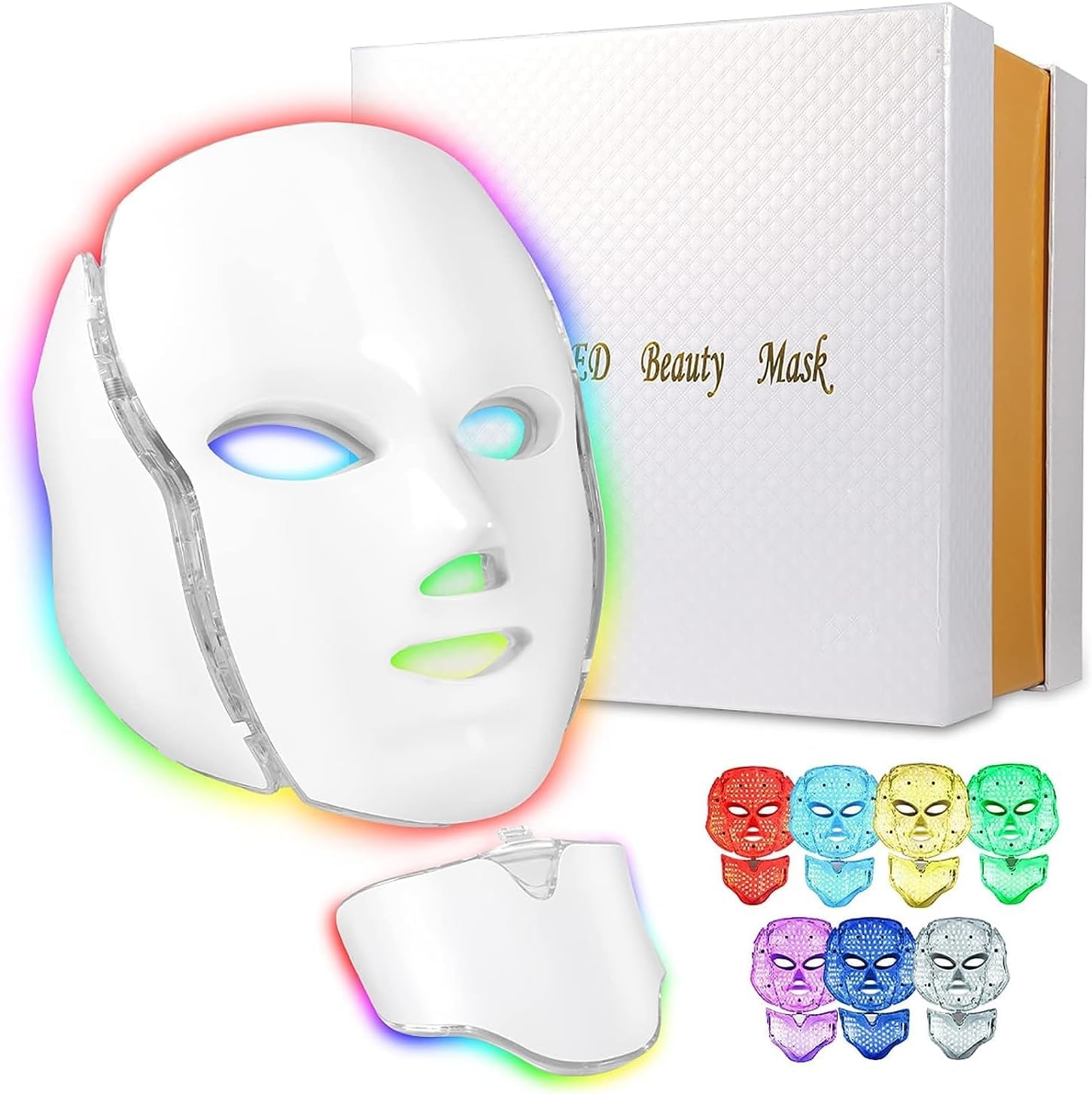 LED Light for Face, 7+1 Color Led Face Mask Light, Maintenance Skin ...