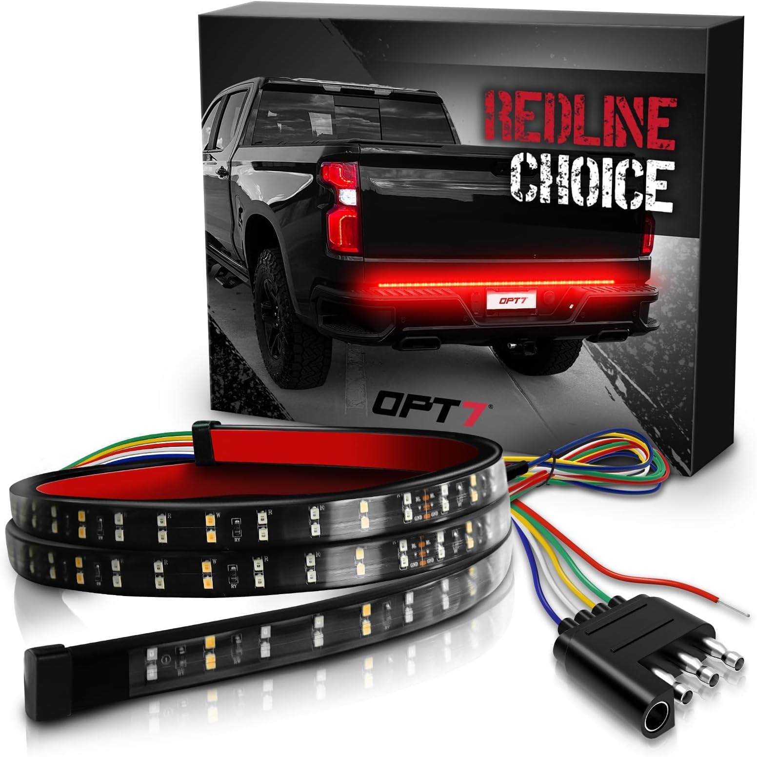 Amazon.com: OPT7 60'' Redline Choice Double Row LED Tailgate Light ...