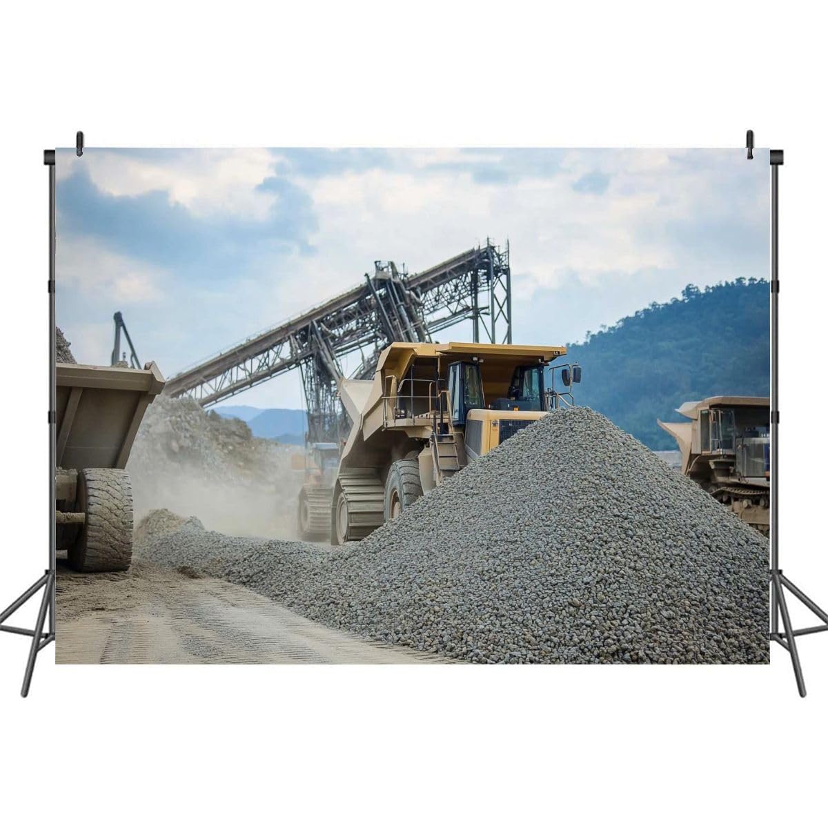 Amazon.com : 7x5FT Heavy Machinery Quarry Photography Backdrop ...