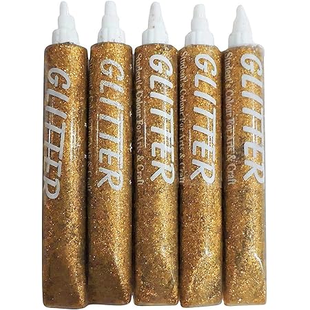 Sharad Craft Glitter Sparkle Glue Tubes : Pack of 5pcs : 25ml Each ...