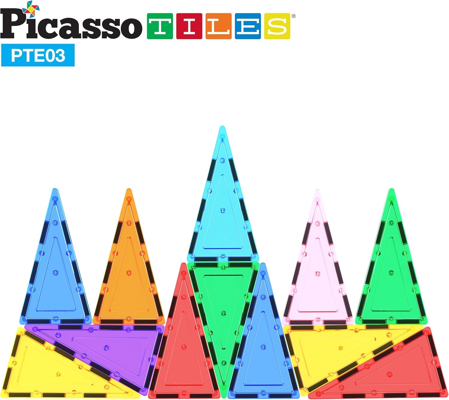 Snapklik.com : 12pcs Magnetic Building Block Set Isosceles Triangle ...