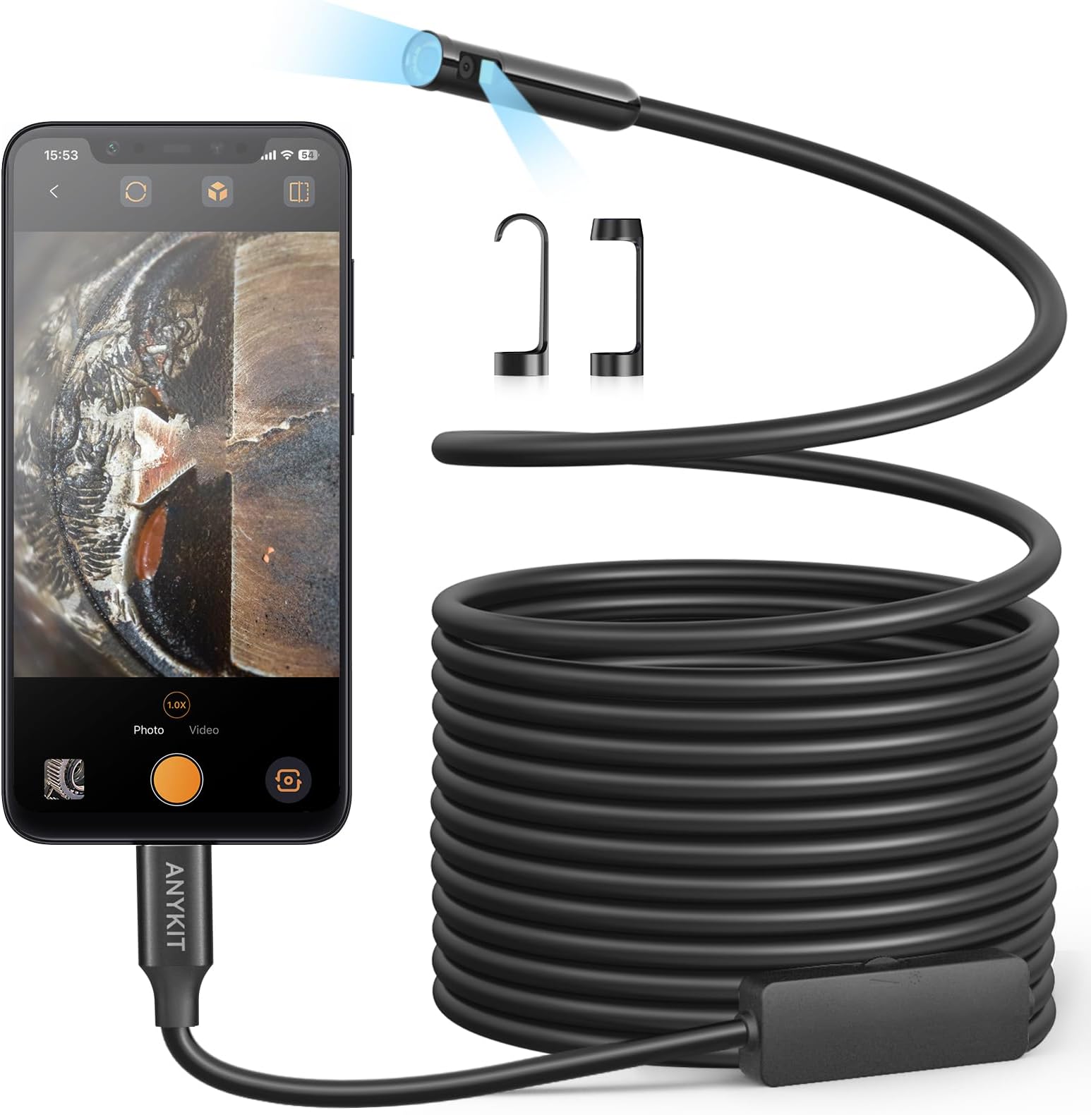 Amazon.com: [Dual-Lens] Endoscope Camera with Light, 1920P Borescope ...