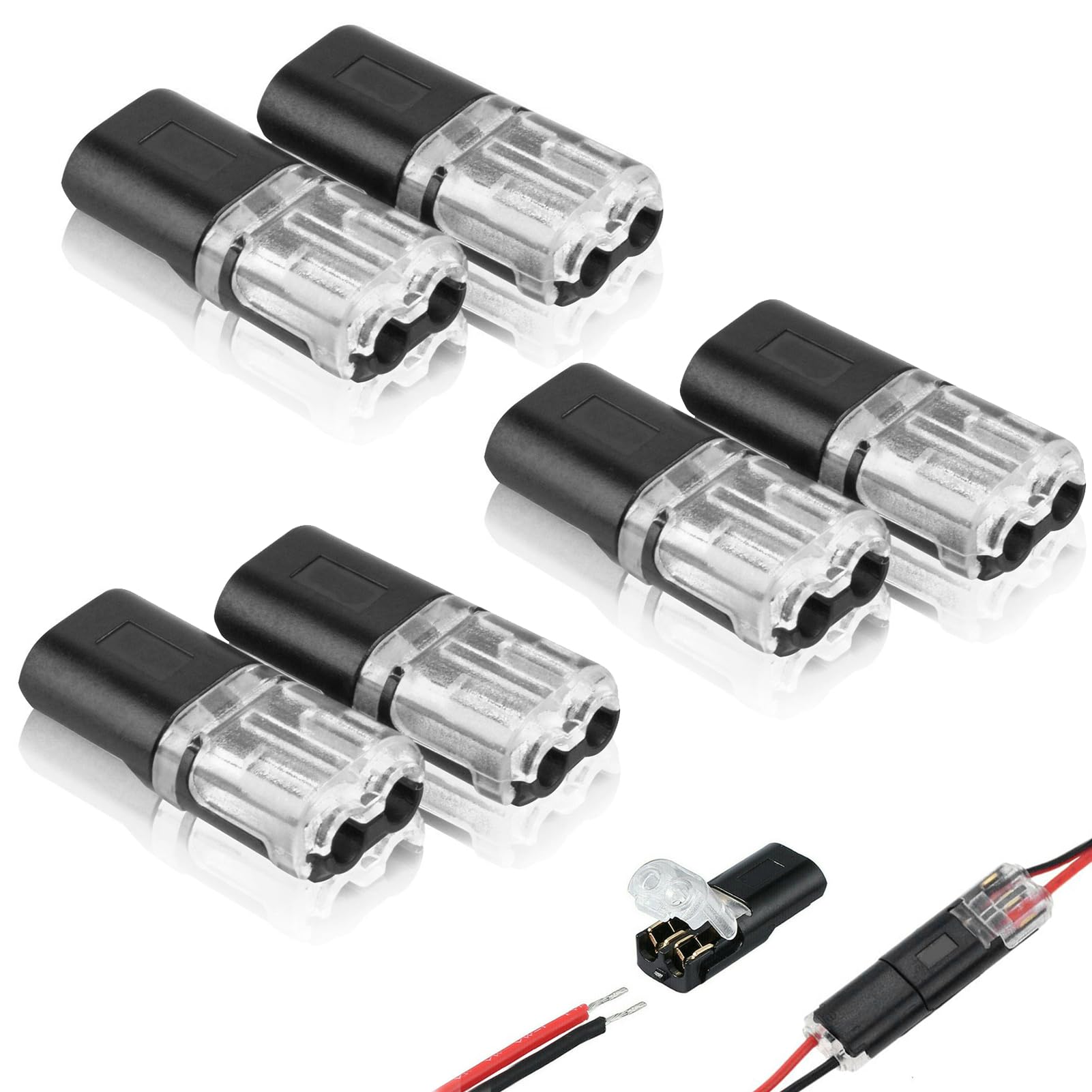 6 PCS Wire Connectors,Electrical Connectors with Locking Buckle ...