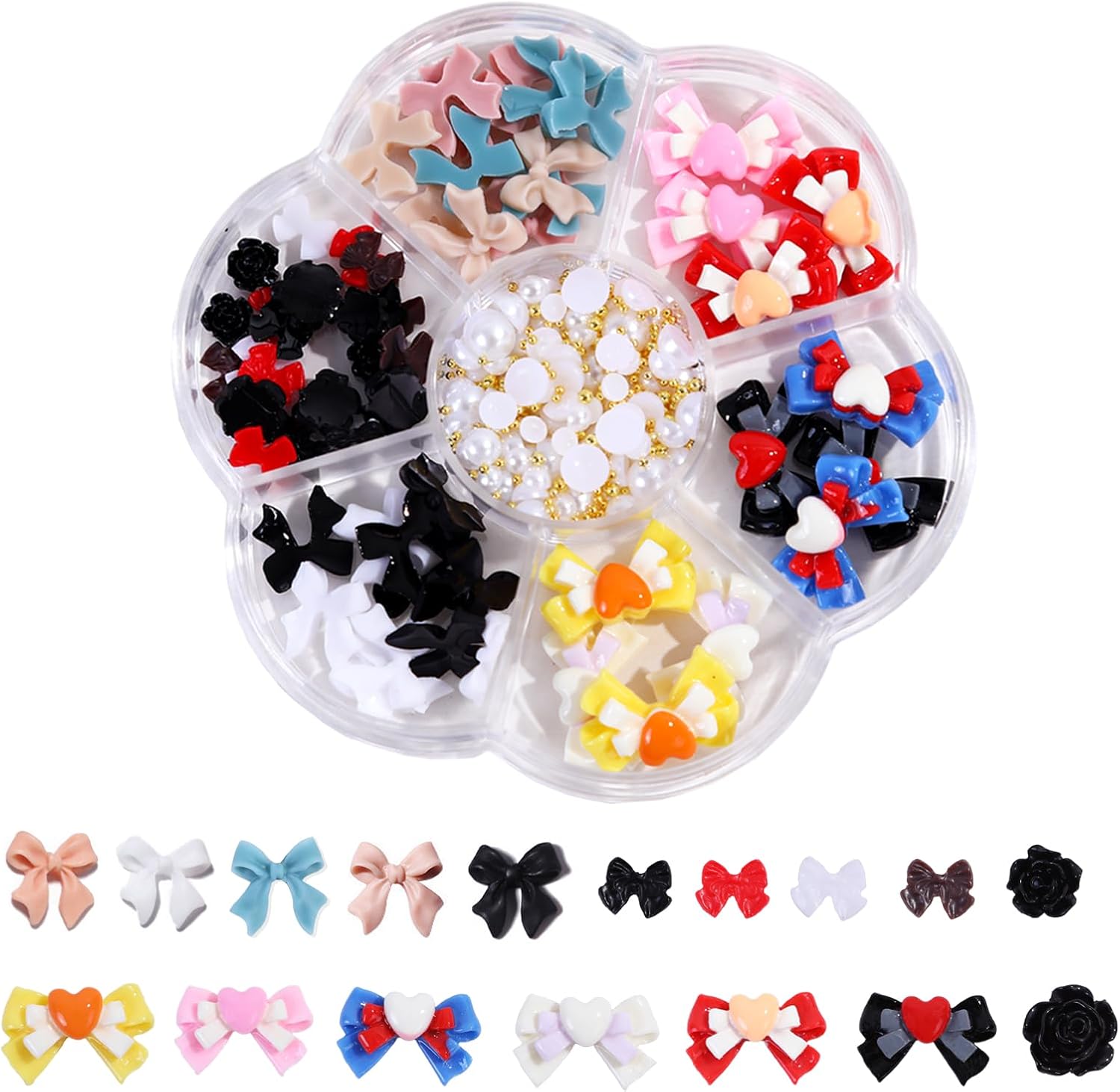 Amazon.com: GOGIFTGO Bow Nail Charms-Kawaii Nail Charms Slime Charms ...