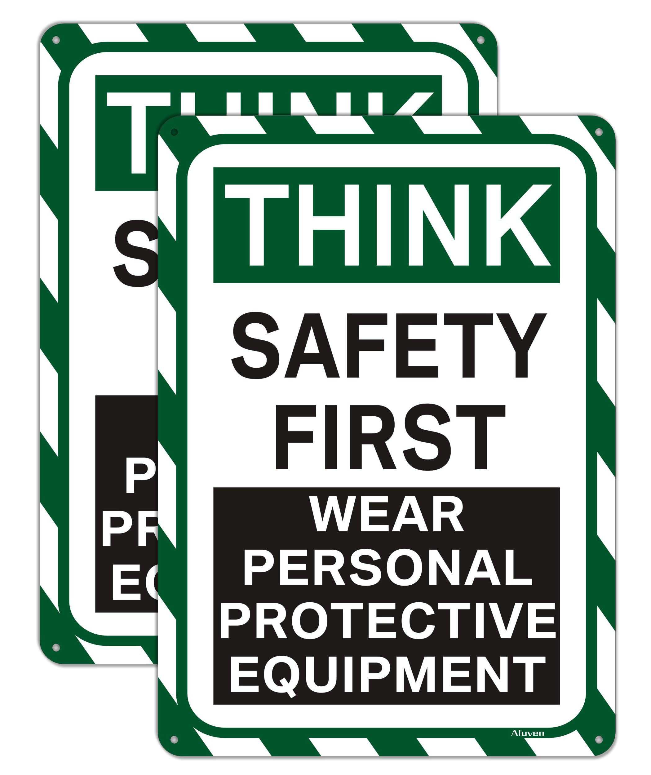 Buy Think Safety First Wear Personal Protective Equipment Signs 10" x ...