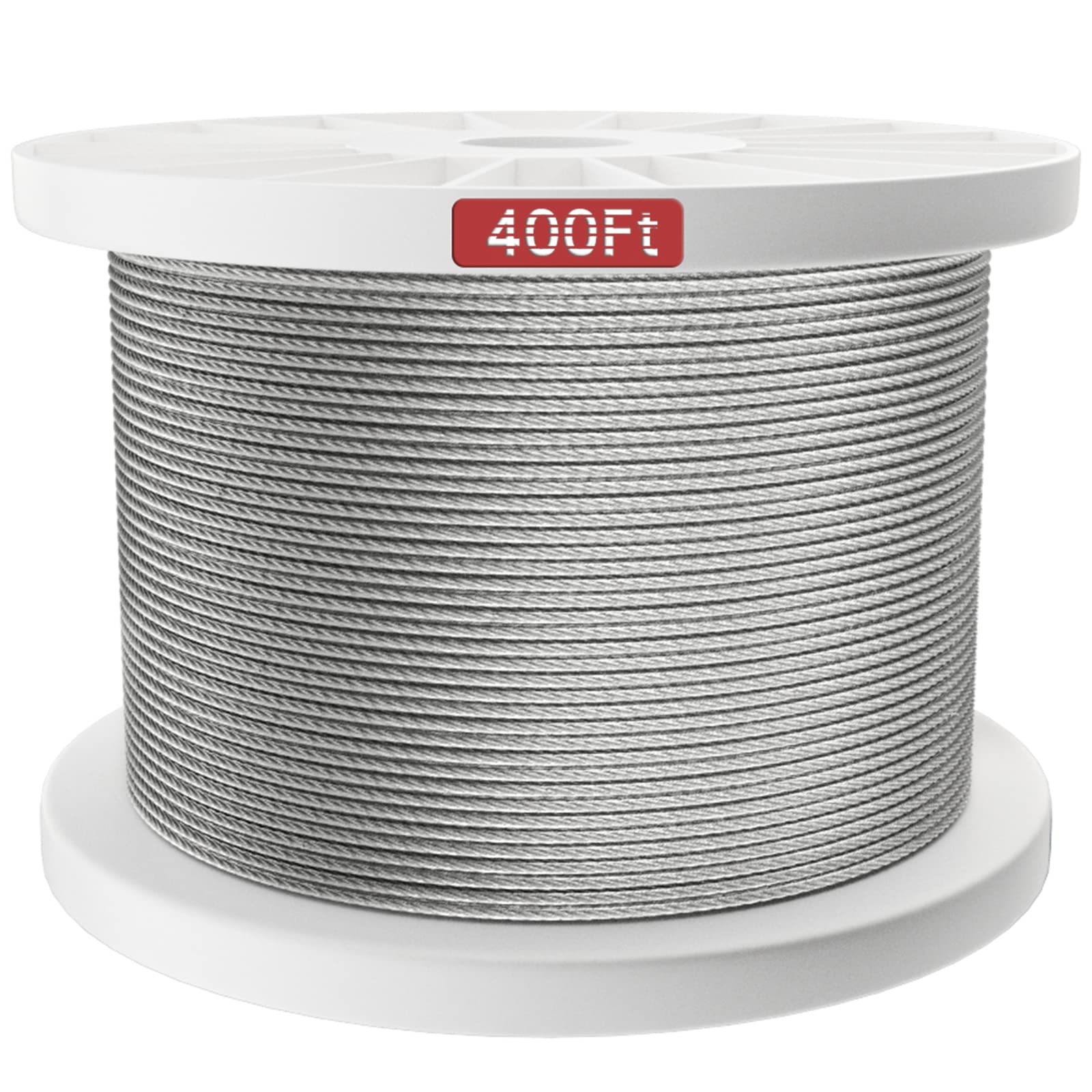 Snapklik.com : 400 Ft 1/8" Stainless Steel Cable T316 Wire Rope For 1/8 ...