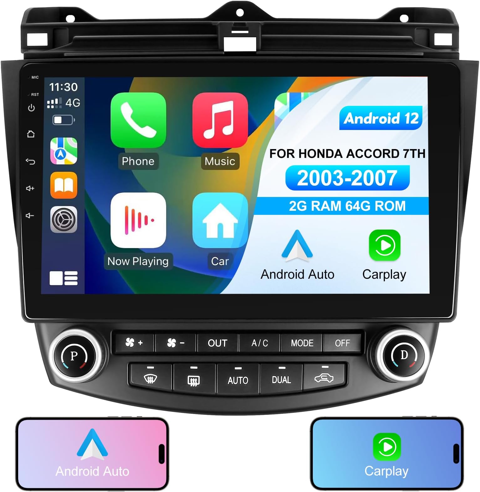 Amazon.com: Car Stereo Radio for Honda Accord 7th 2003 2004 2005 2006 ...