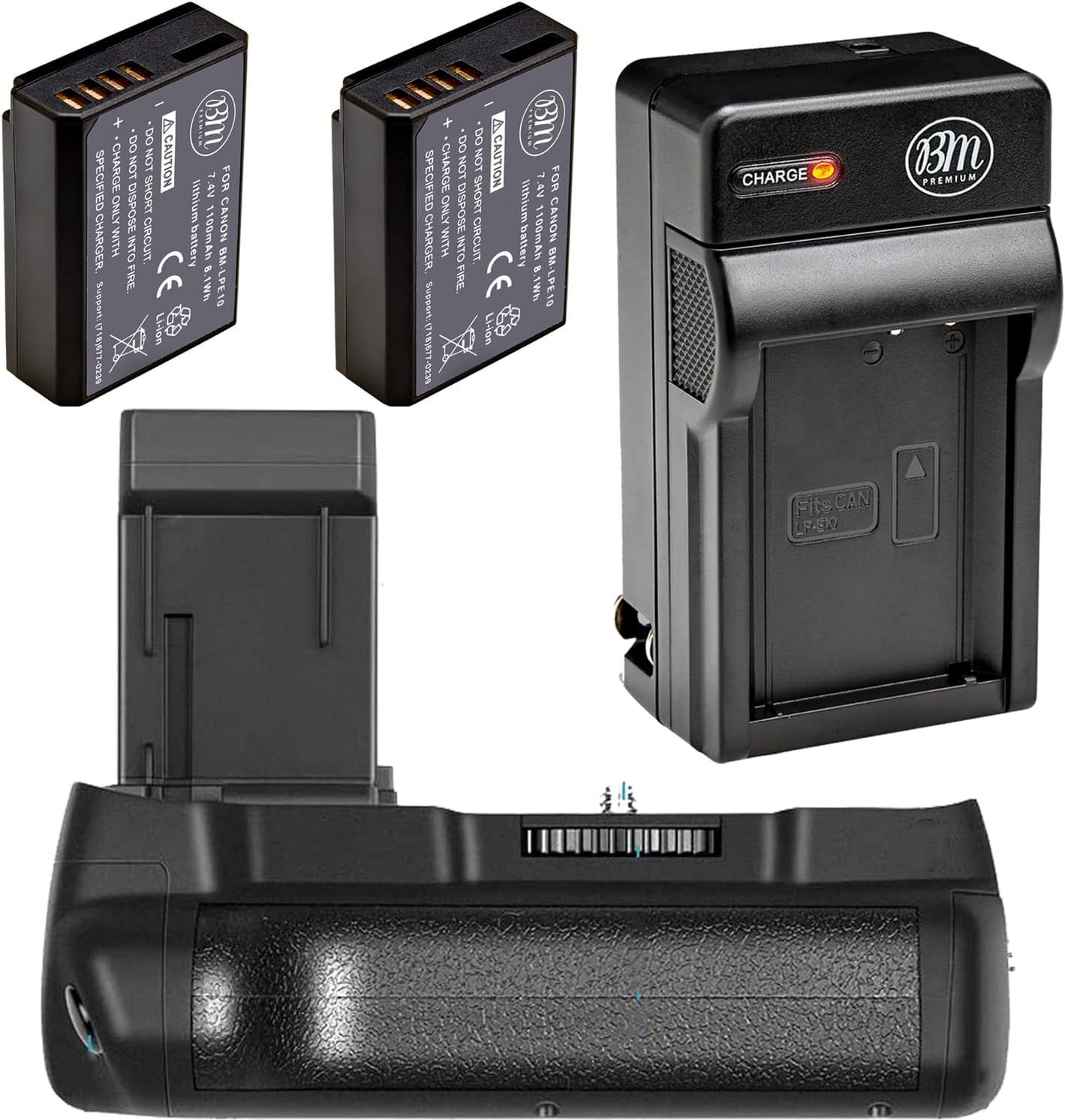 Amazon.com : BM Premium Battery Grip Kit for Canon EOS Rebel T3, T5, T6, 1100D, 1200D, 1300D ...