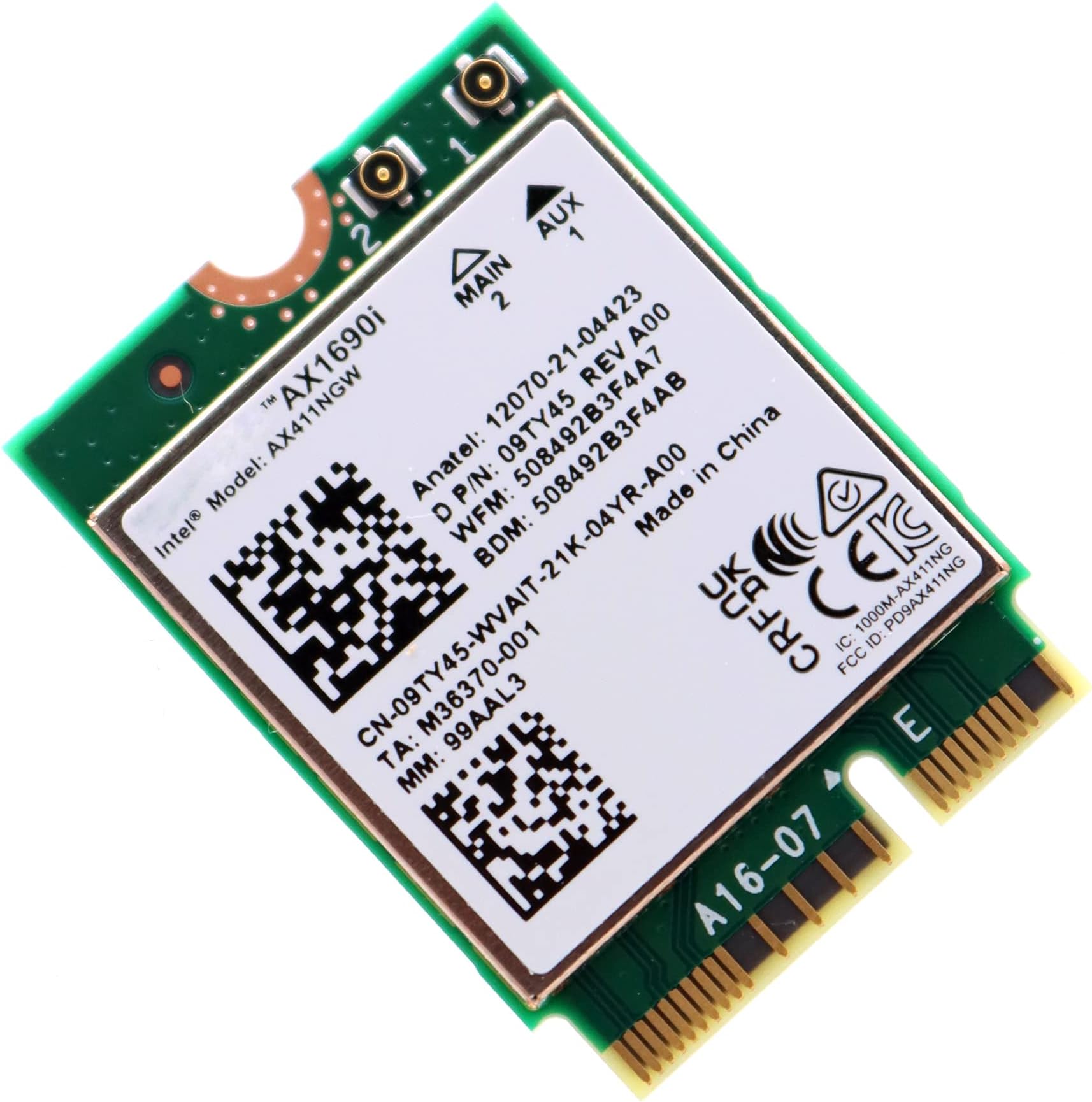 Amazon.com: Intel AX210 IEEE 802.11ax Bluetooth 5.3 Tri Band Wi-Fi ...