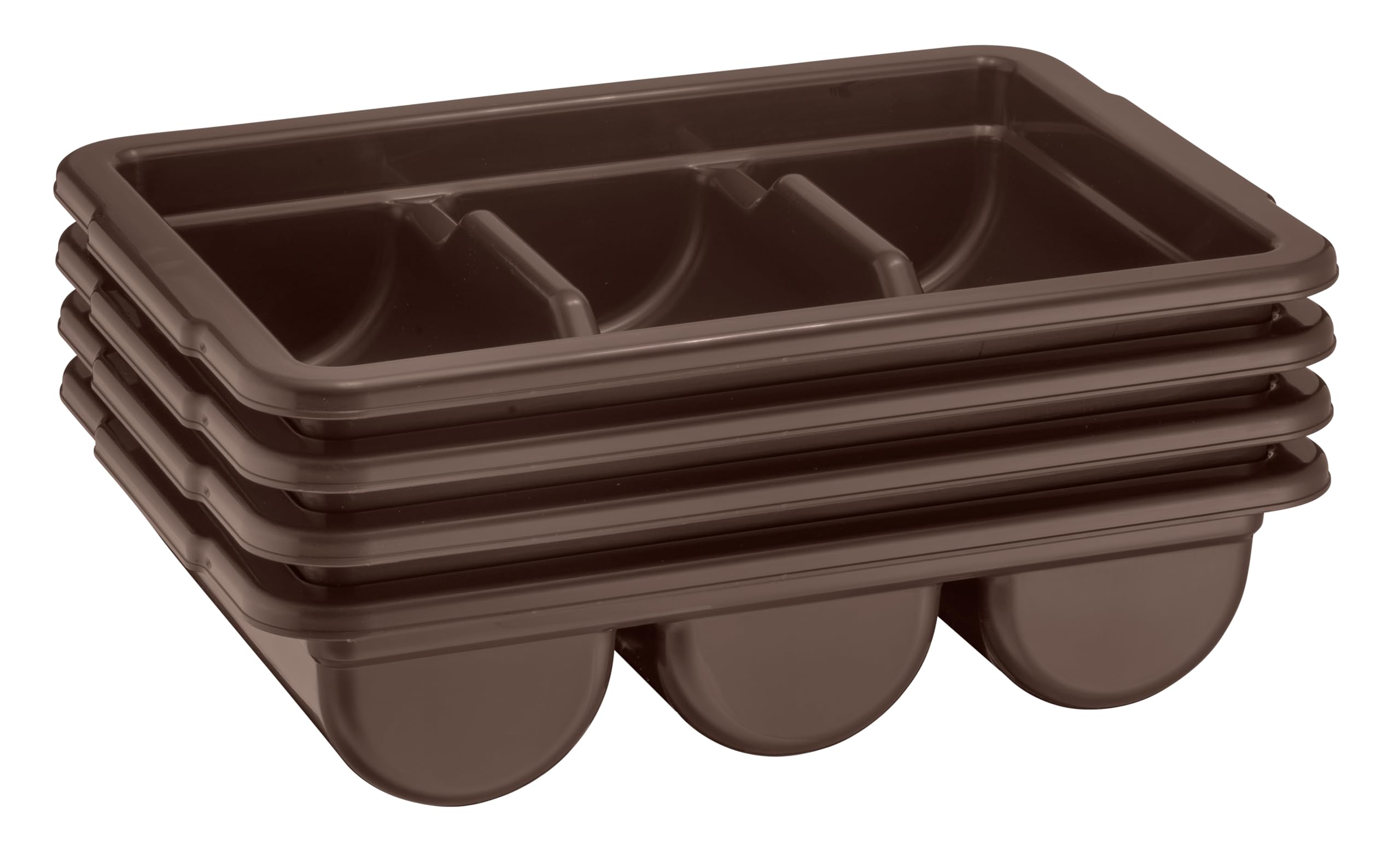 Amazon.com: Zilpoo 4 Pack - Commercial Cutlery Bin, 3-Compartment ...