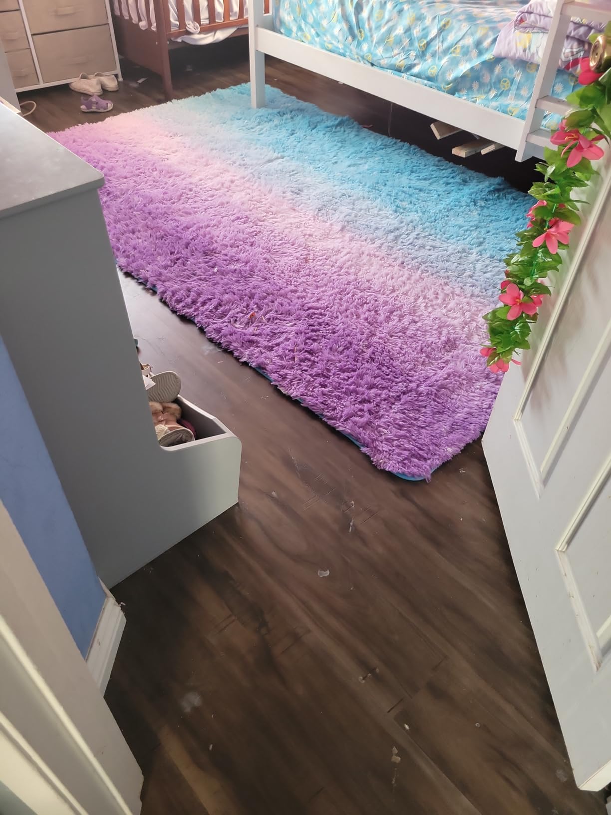 $8/mo - Finance DweIke Shag Area Rug, 5x7 Ft Grass Deep Green Rug Indoor Ultra Soft Plush ...