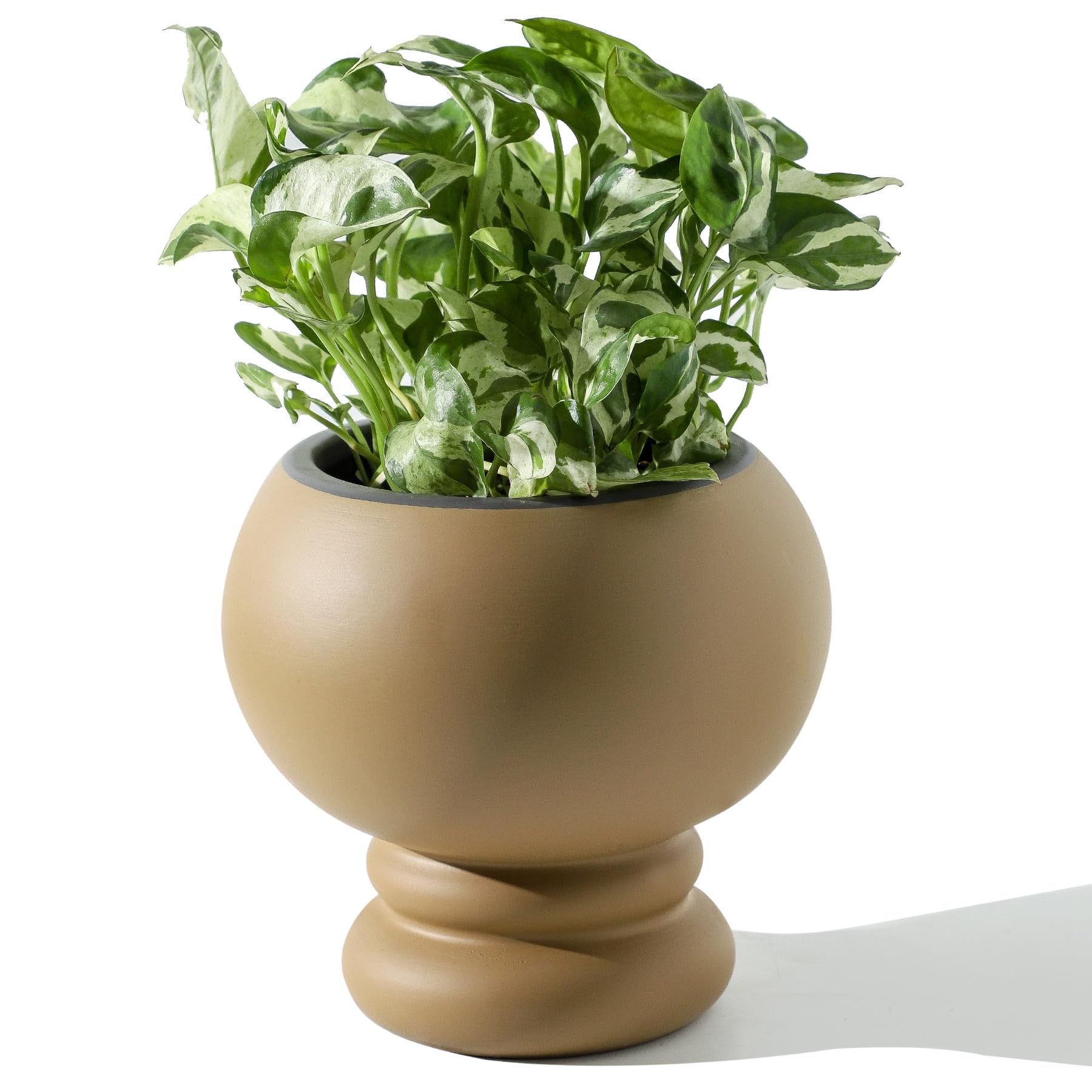 Amazon.com : YELLOYA Planter Spherical Ceramic Flower Pot, 8 Inch ...