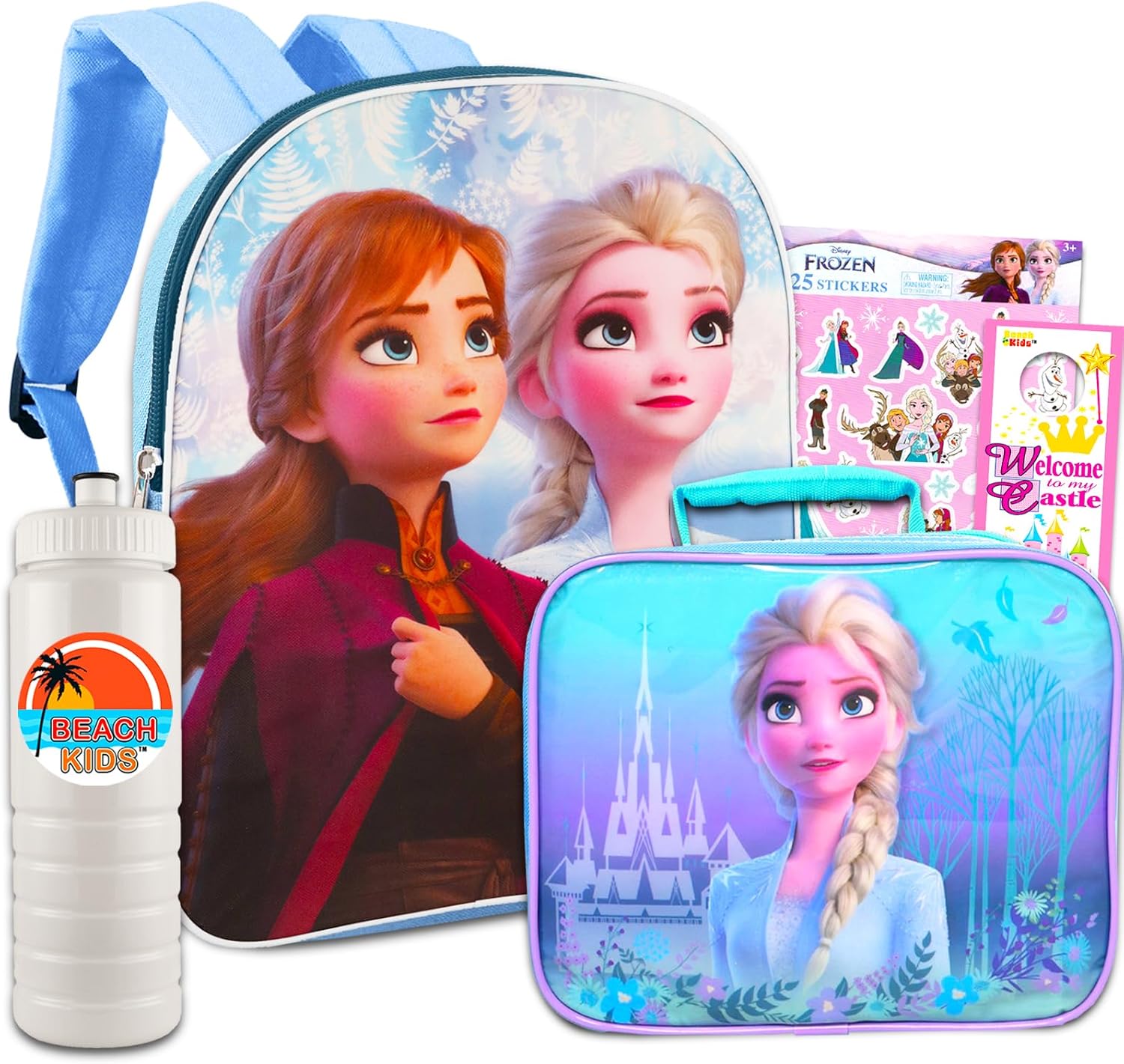 Amazon.com: Disney Frozen Backpack and Lunch Bag Set - Disney School ...