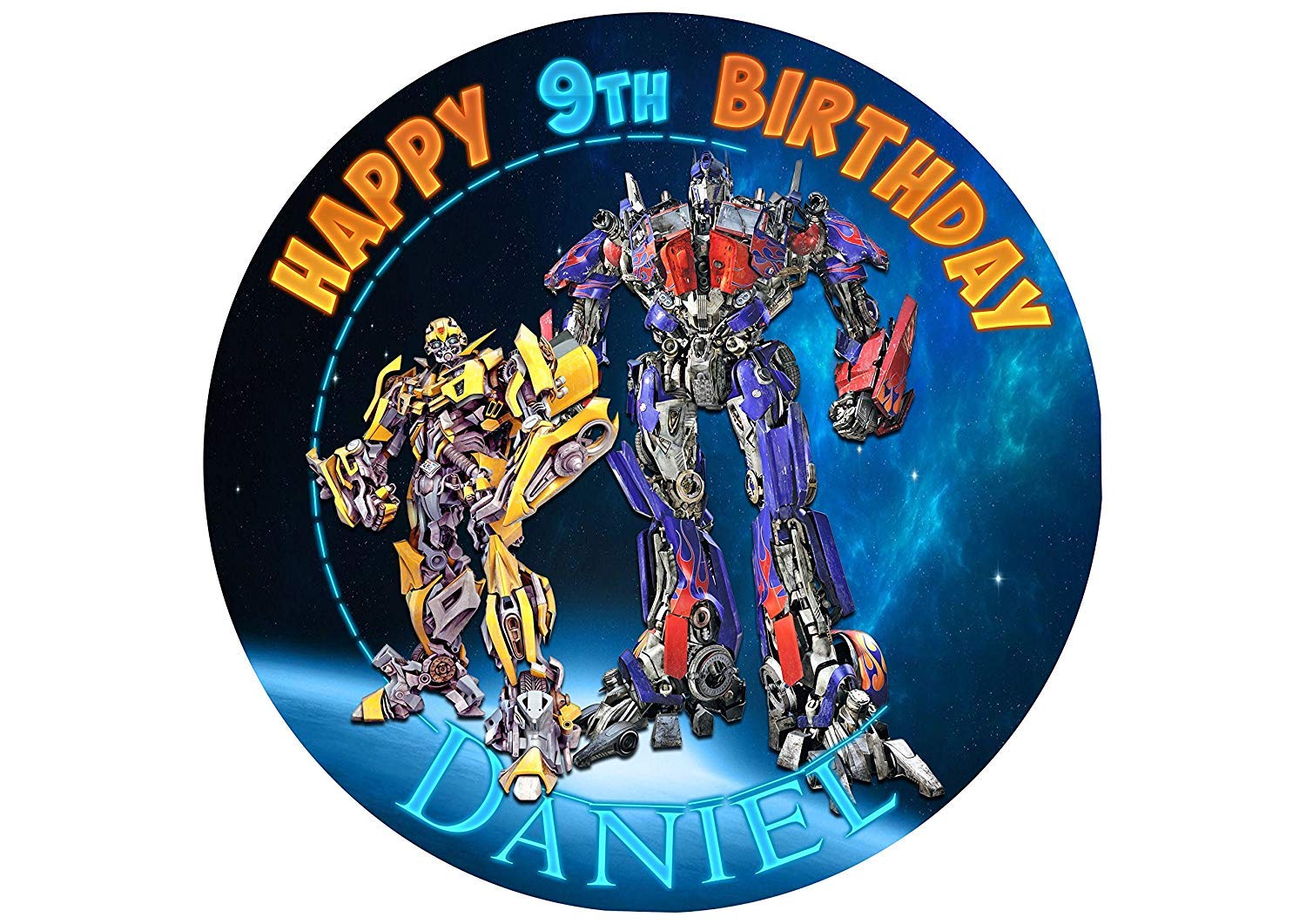 Buy Transformers Optimus Prime Bumblebee Edible Cake Topper ...