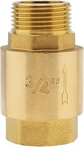 Brass Check Valve Backflow Preventer One Way In-Line Spring Check ...