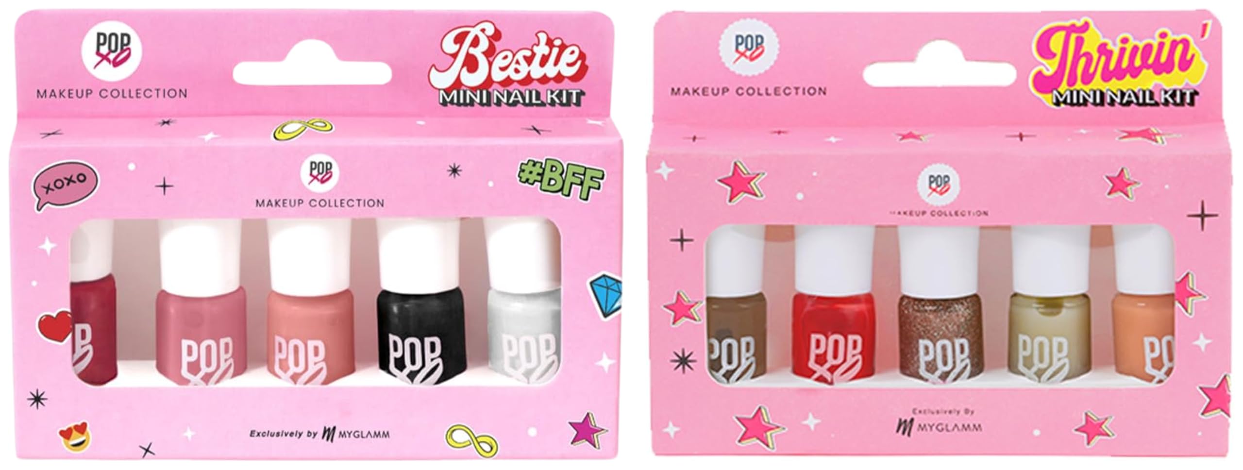 Buy MyGlamm POPxo Makeup - Mini Nail Kit - Bestie - 15ml (Set of 5 ...