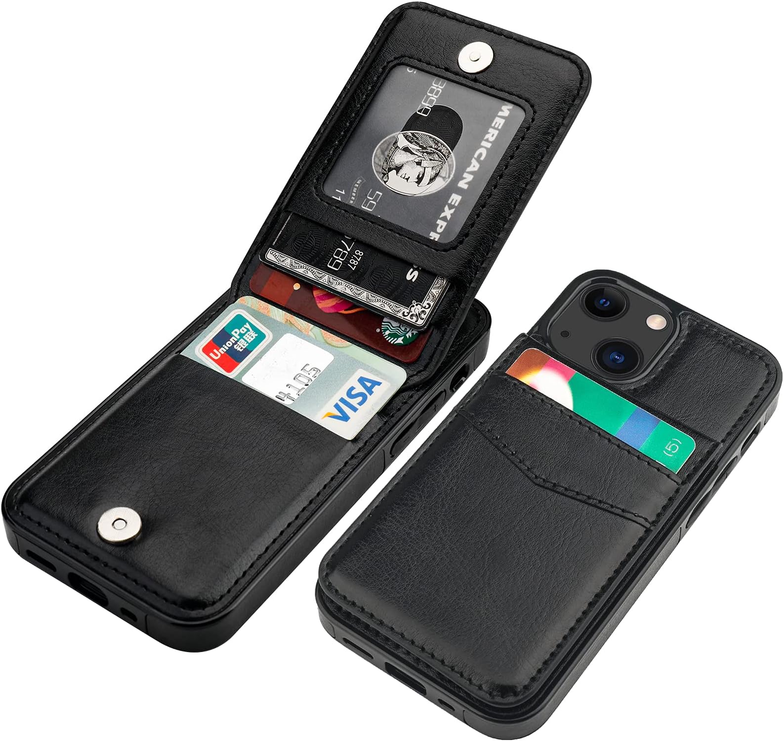 Amazon.com: iCoverCase for iPhone 13 Mini Case with Card Holder, iPhone ...