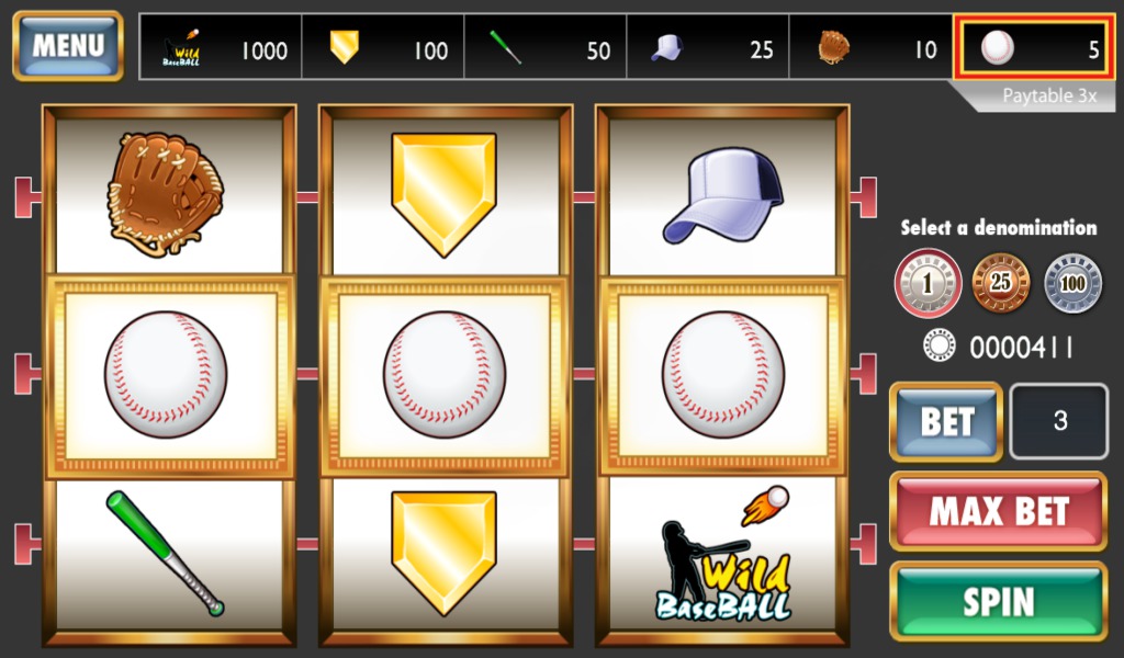 Slots: Baseball 3 Reel - App on Amazon Appstore