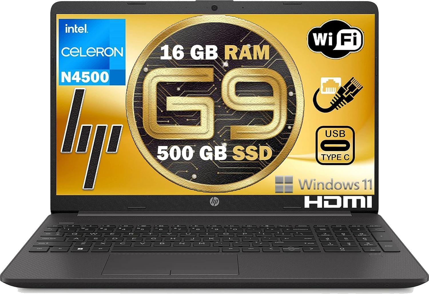 HP Notebook NUOVO MODELLO 2024 G9 pc portatile Intel n 4500 8 Gb Ram ...