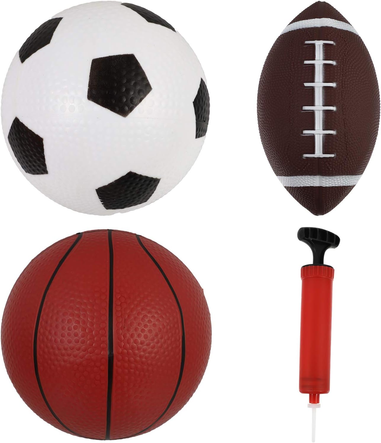 Abaodam 1 Set/3pcs Inflatable Ball Toys Rugby Soccer Ball and ...