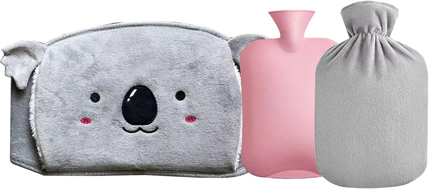 Hot Water Bottle with Two Covers, Wearable Hot Water Bottle Belt for ...