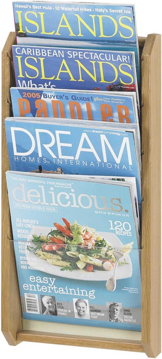 Amazon.com: Expose 5 Overlapping Magazine Display - Oak/Sand - DISPLAY ...