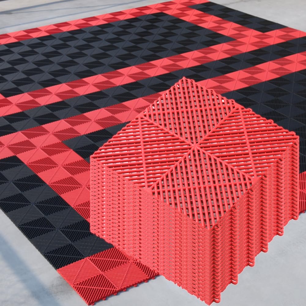 Amazon.com: Interlocking Drainage Floor Tiles for Garage, 20 Pcs 15.7 ...