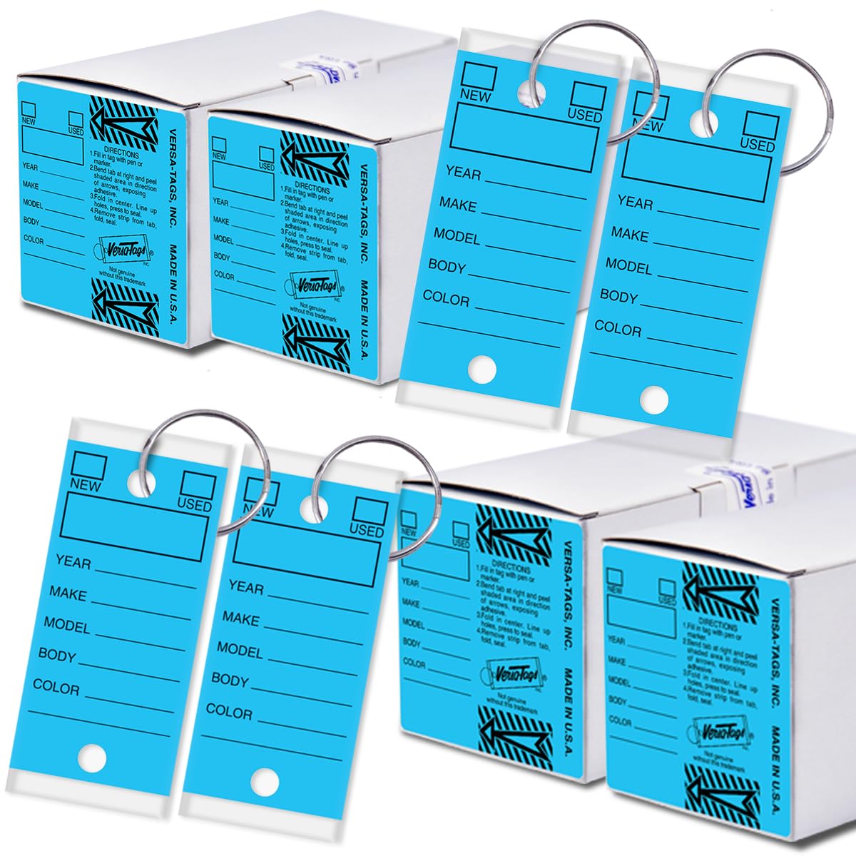 Amazon.com : Versa-Tags 1000 Per Box, Self-Protecting Paper Key Tags ...