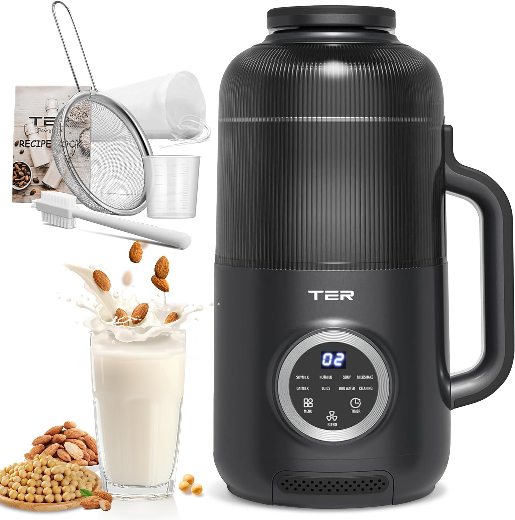 Amazon.com: BLENZ 8 in 1 Nut Milk Maker Machine, 32oz Homemade Almond ...