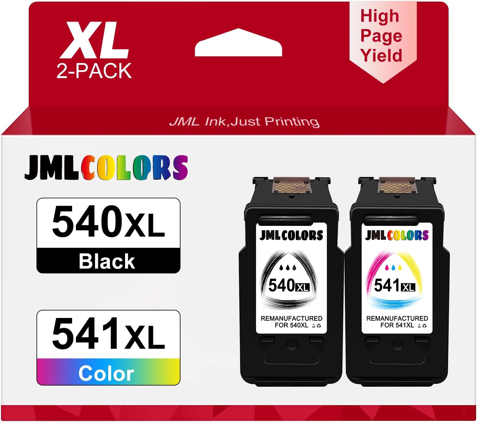LIFOR 540XL 541XL Twin Pack Replacement for Canon 540 and 541 Ink ...