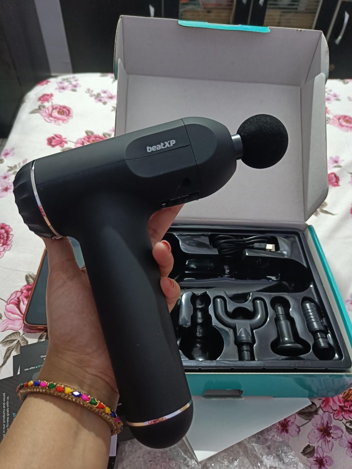 beatXP Bolt Deep Tissue Massage Gun | Percussion Muscle Massager for ...