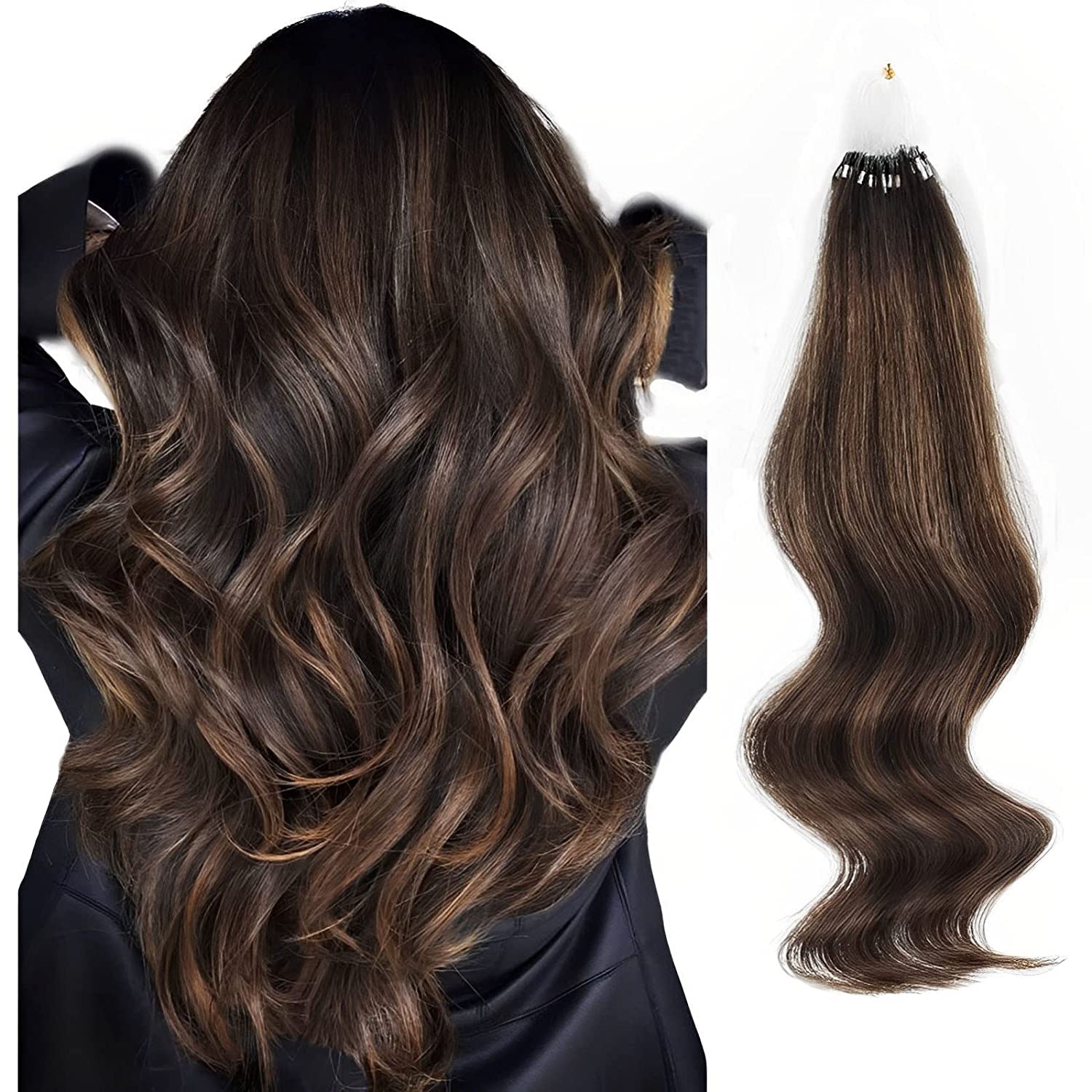 Amazon.com : ABH AMAZINGBEAUTY HAIR 18 Inch Micro Beads Hair Extensions ...
