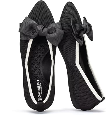 Frank Mully Chaussures plates larges pour femme, confortables à bout ...